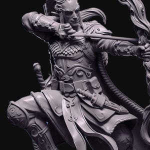 Elduin Alaren | Ranger | Archer | Elf | 32mm Miniature | Plant-based ...
