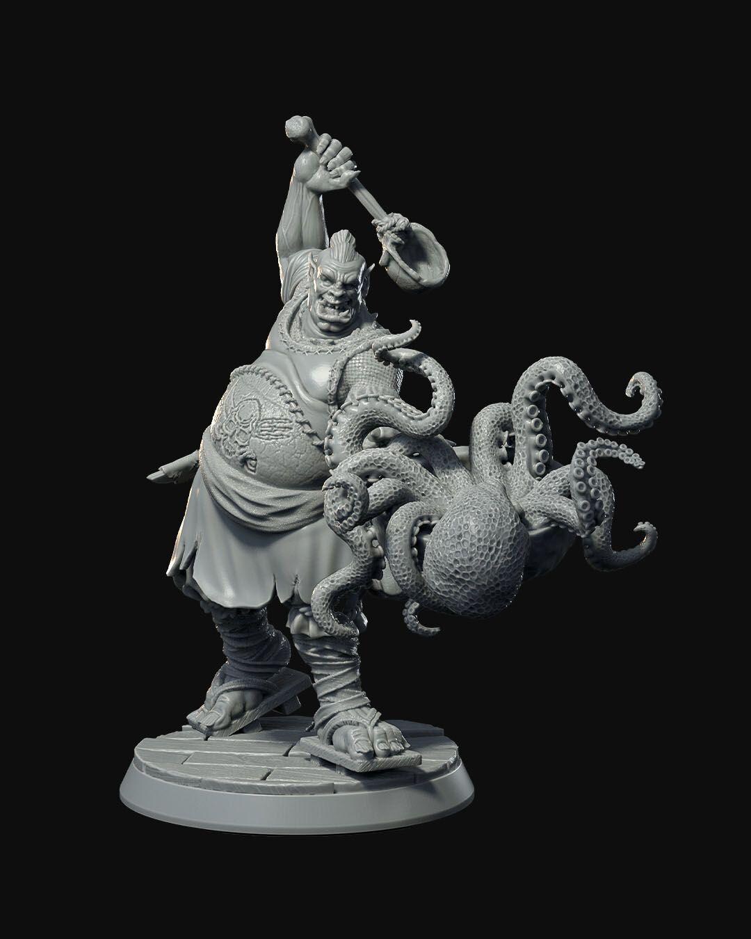Gurak Grease | Half-orc | 32mm Miniature | Plant-based Resin | Dungeon ...