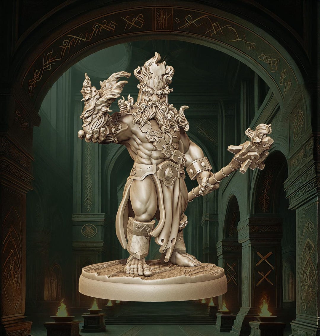 Dwarf Shaman 1 to 6 | 32mm and More Scales | Plant-based White Resin 3d ...