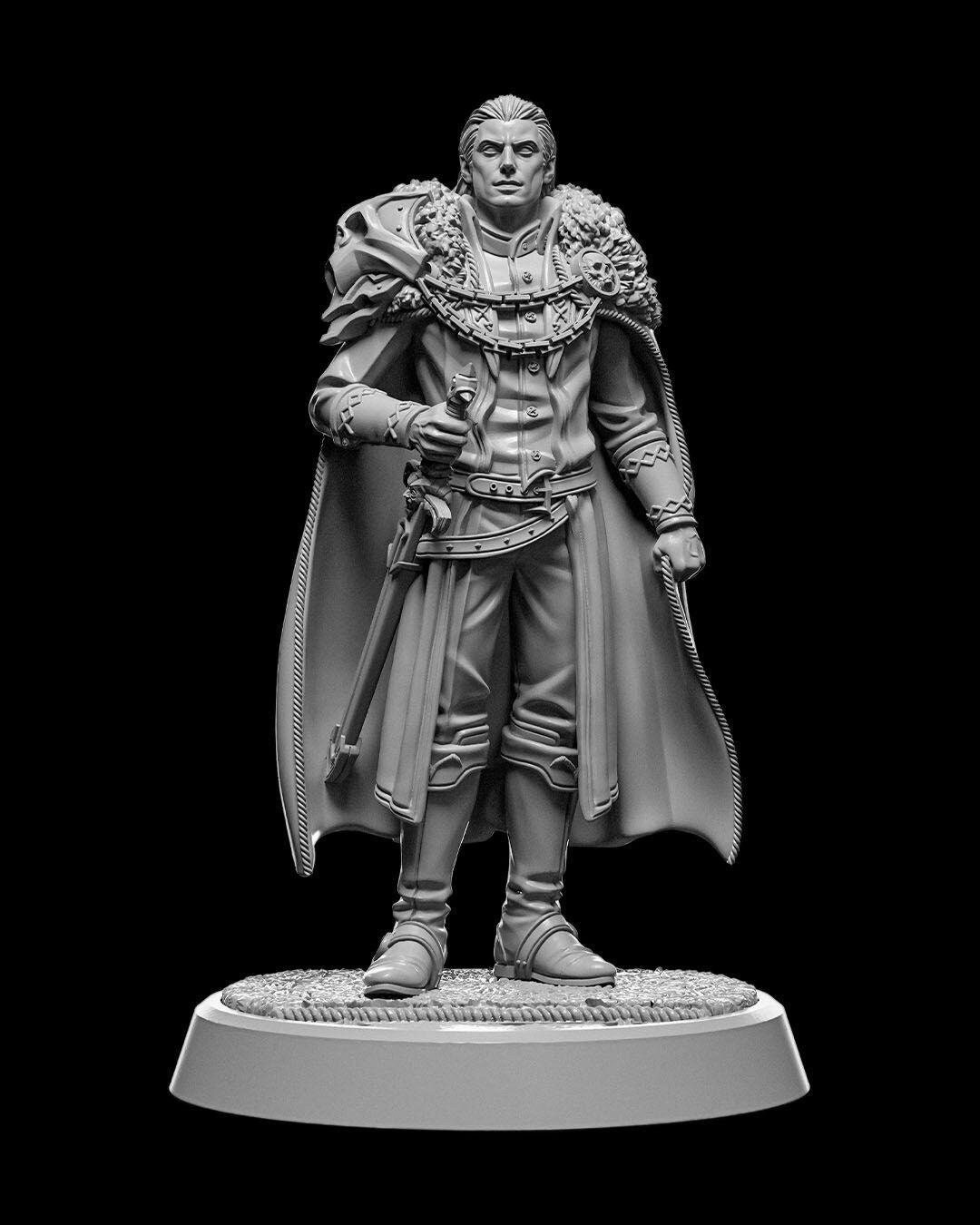 Vyesant, Vampire Lord | Strahd | Nightmare | Warlock | 32mm Miniature ...