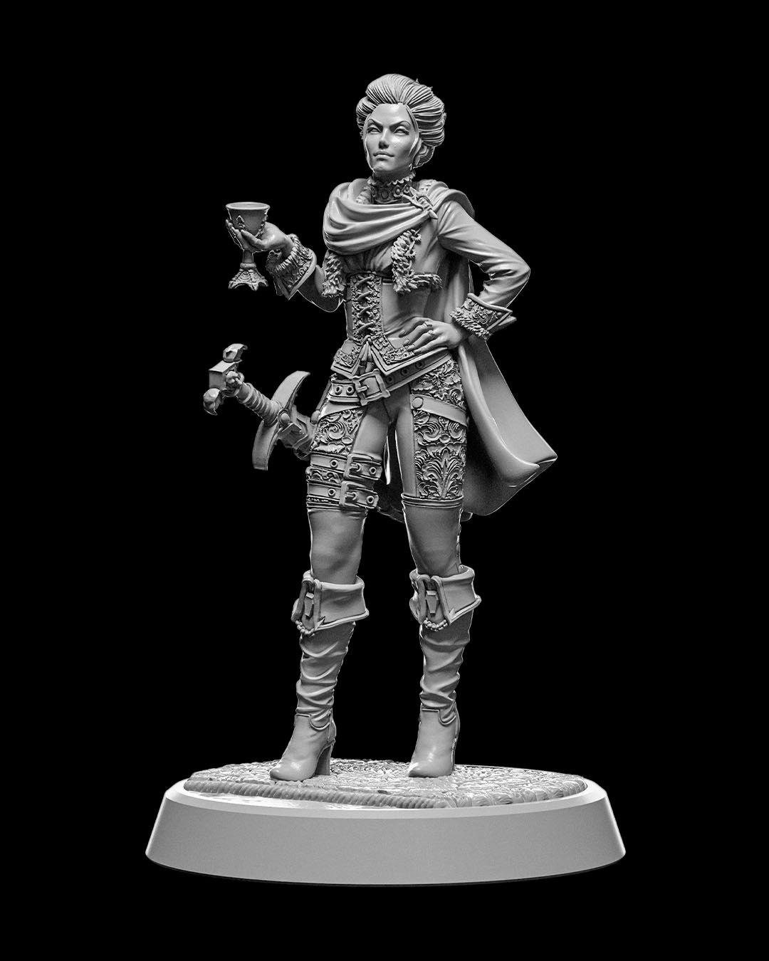 Tess | Vampire | Ranger | Rogue | Warlock | 32mm Miniature | Plant ...