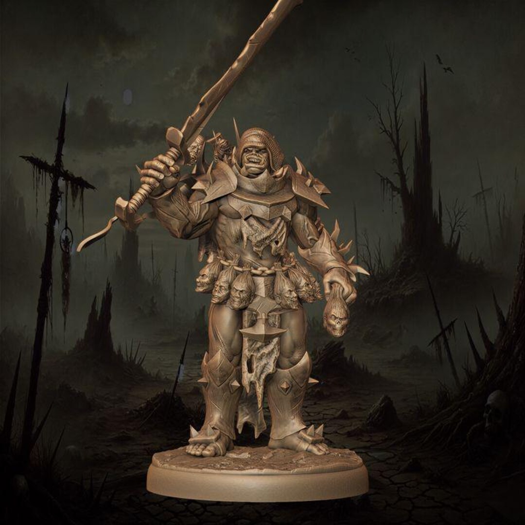 Orc Bloodmaster 1 a 6 | Escamas de 32 mm e mais | Impressão 3D em ...
