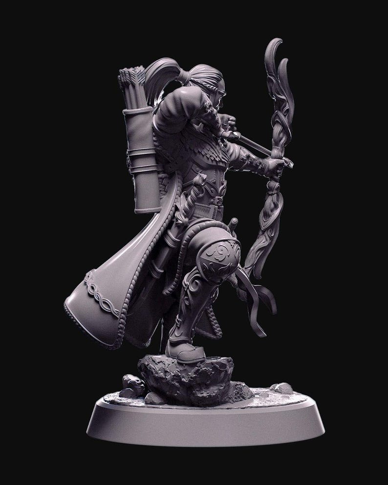 Elduin Alaren | Ranger | Archer | Elf | 32mm Miniature | Plant-based ...