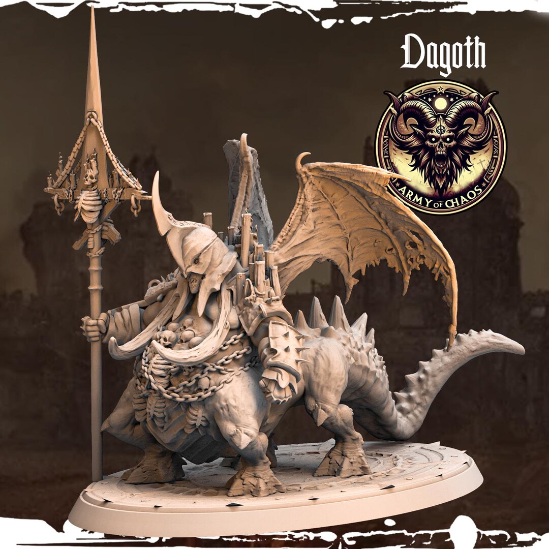 Fire Ogre Dagoth | 32mm and More Scales | Plant-based White Resin 3d ...