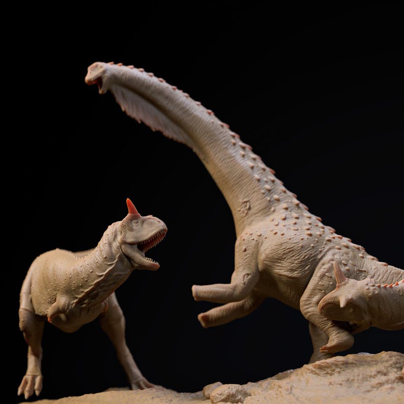 Carnotaurus Hunting Titanomachya | Dinosaur | 32mm and More Scales ...