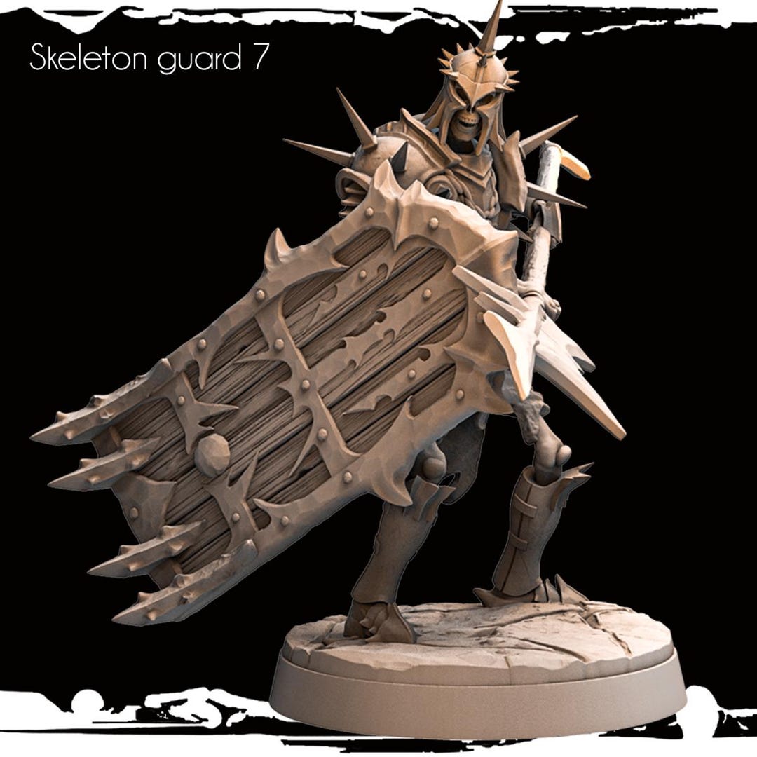 Skeleton Guards 7 to 12 | 32mm and More Scales | Plant-based White ...