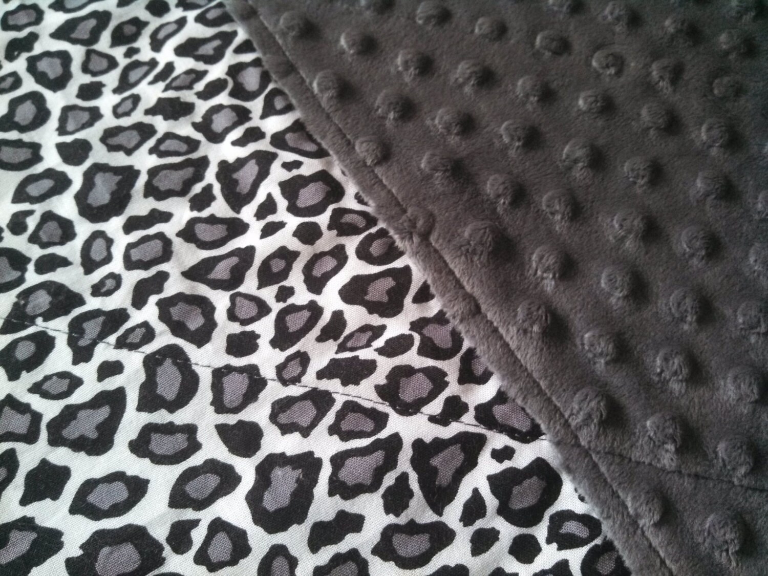 Leopard Waterproof Changing Pad Grey Minky 16 X 30 Easy - Etsy