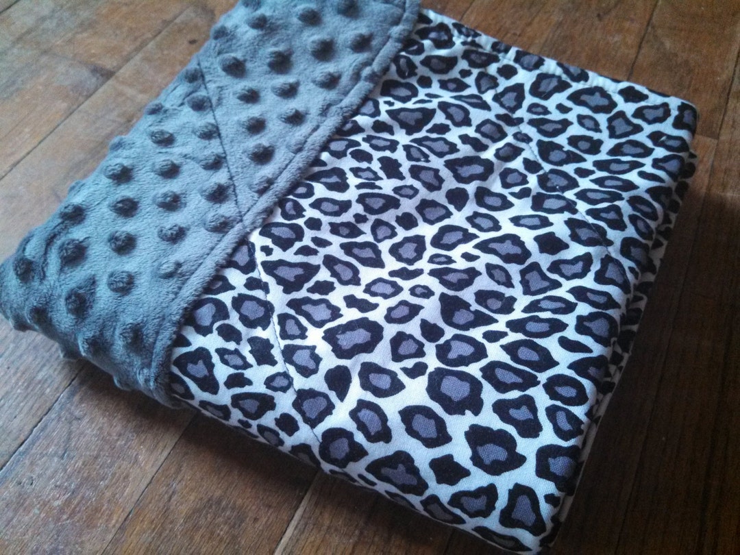 Leopard Waterproof Changing Pad Grey Minky 16 X 30 Easy - Etsy