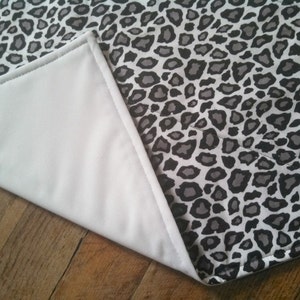 Leopard Waterproof Changing Pad Grey Minky 16 X 30 Easy - Etsy