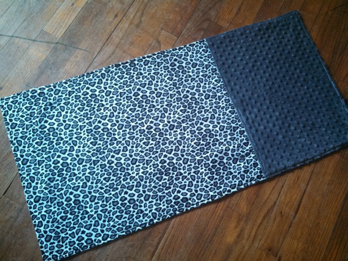 Leopard Waterproof Changing Pad Grey Minky 16 X 30 Easy - Etsy