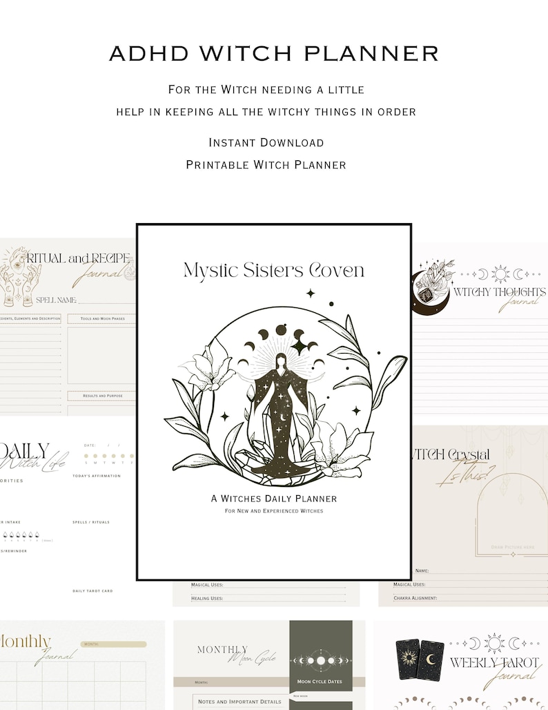 PDF Grimoire Witch Planner Guide, Witches Planner and Guides ...