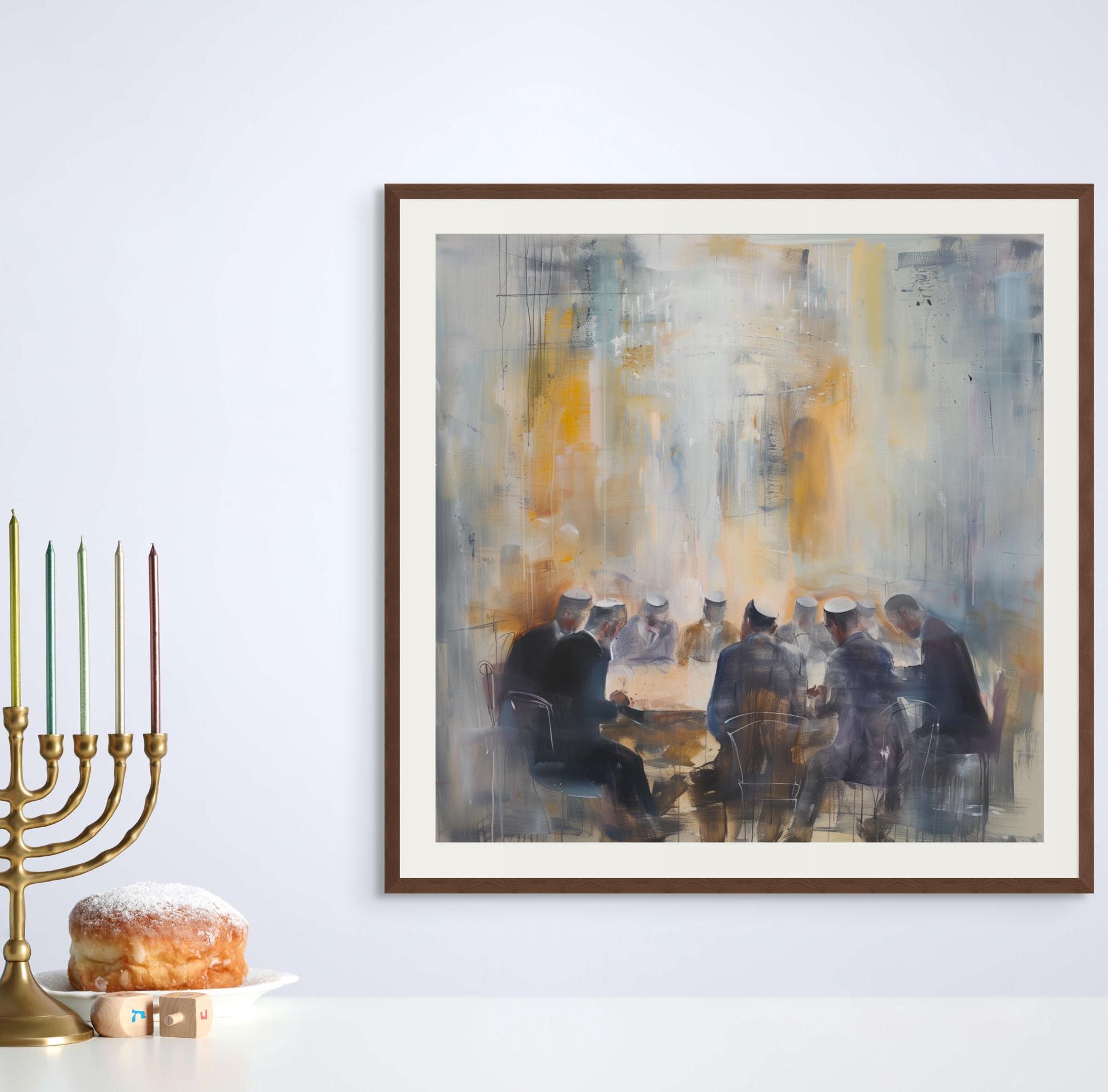 Modern Jewish Art | Abstract Rabbis (1) - Etsy
