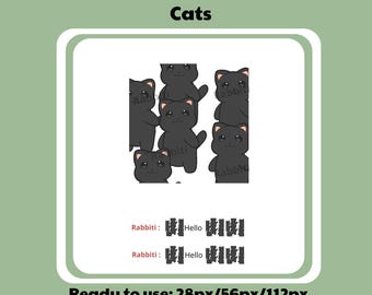 Animated Raid Black Cat Emote Cute Kawaii Kitty - Twitch Youtube ...