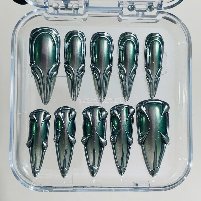 Chrome Futuristic Jewelry - Etsy