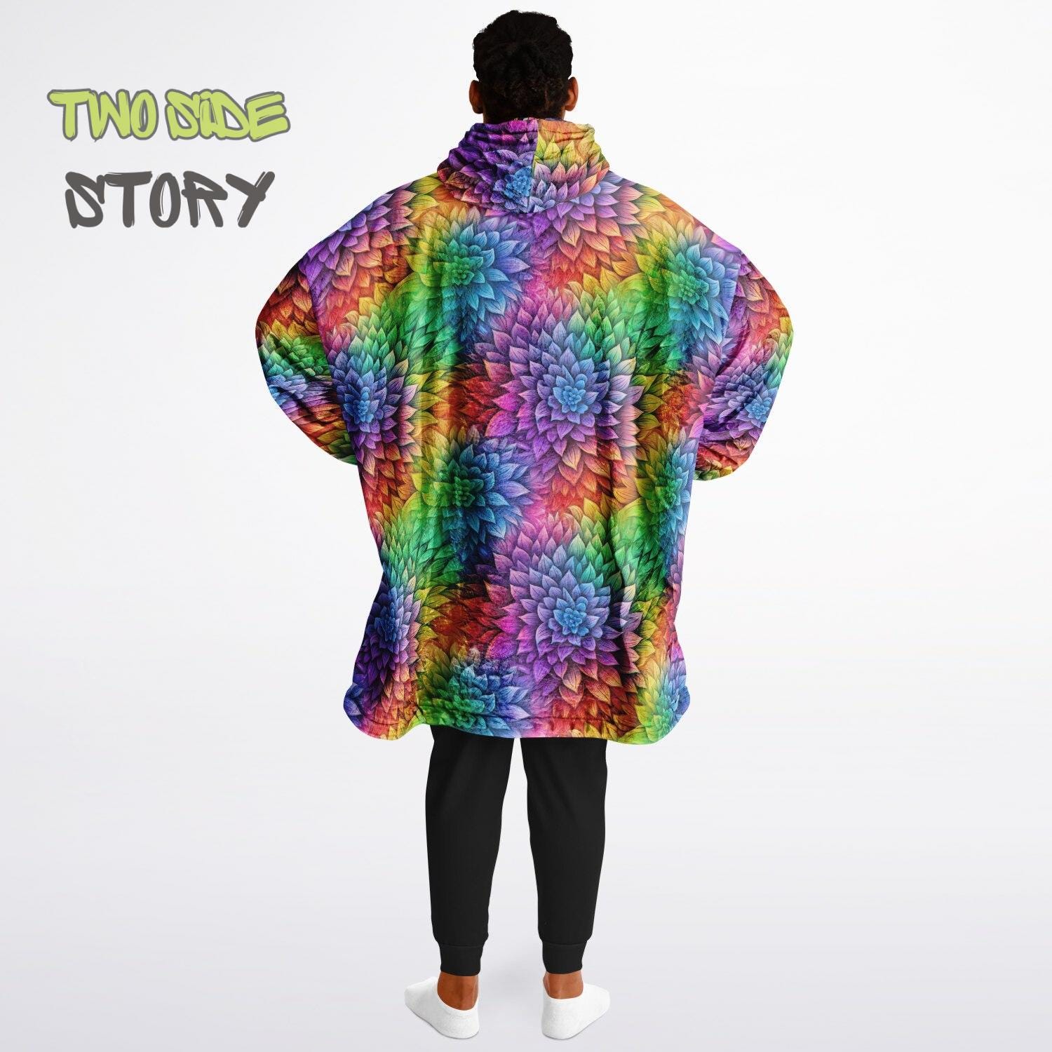 Unisex Reversible Snug Hoodie,monsters Psychedelic Autumn Reversible ...