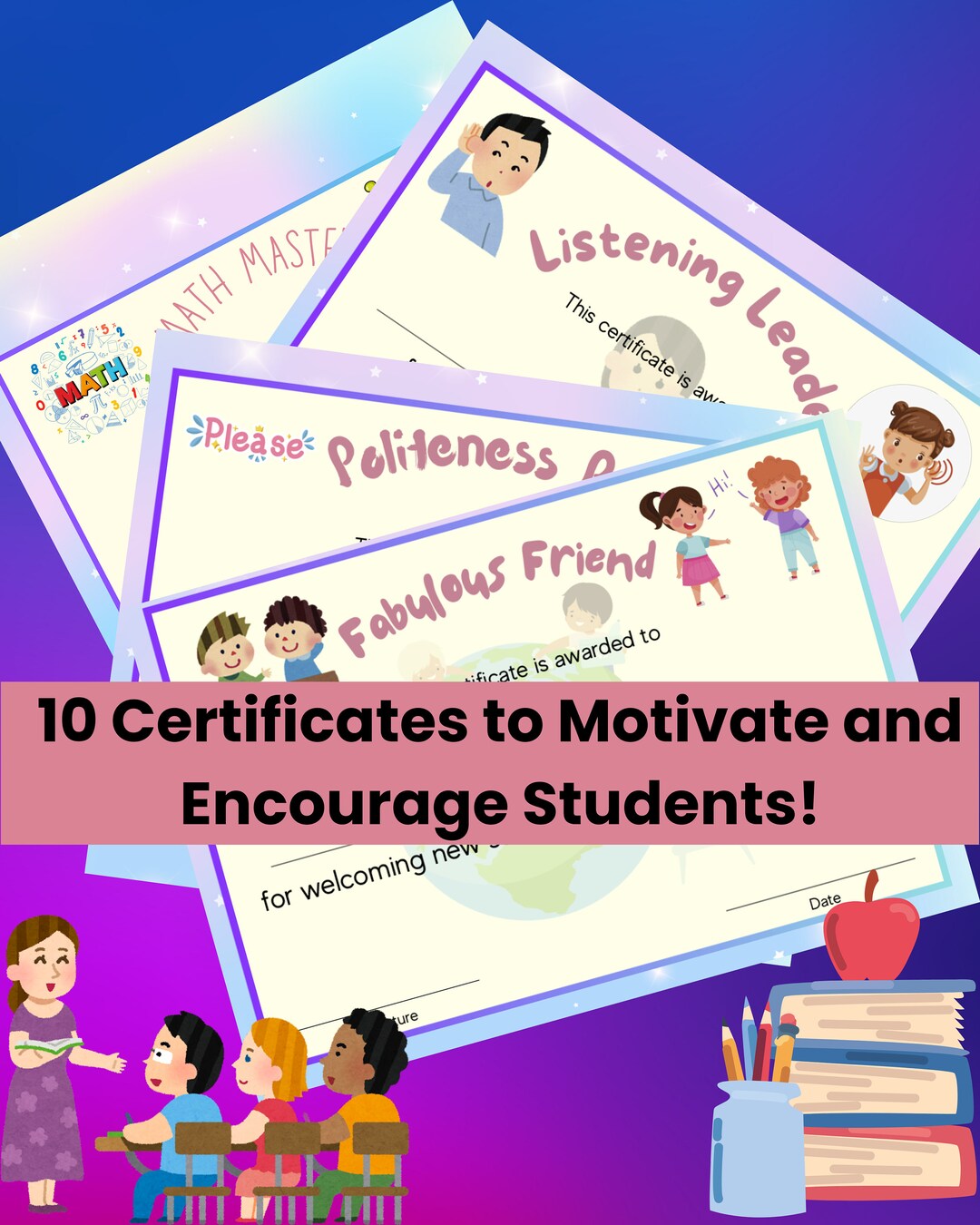 Motivating Student Certificates - Etsy