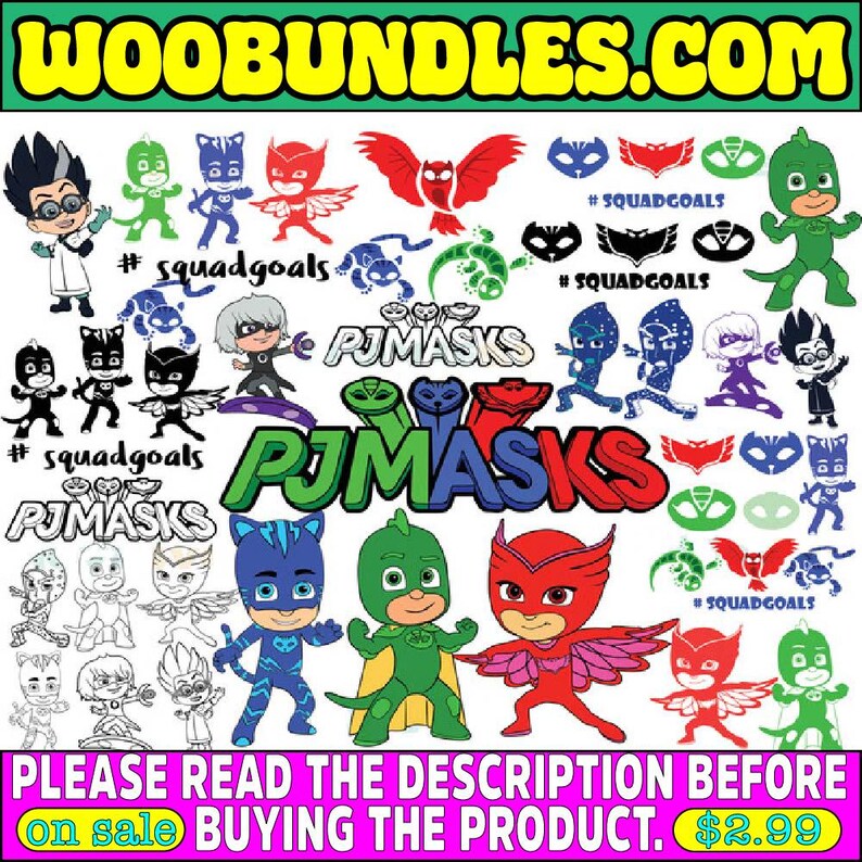 Pj Masks SVG Bundle, Pj Masks PNG, Catboy Png, Owlette Png, Pj Masks ...