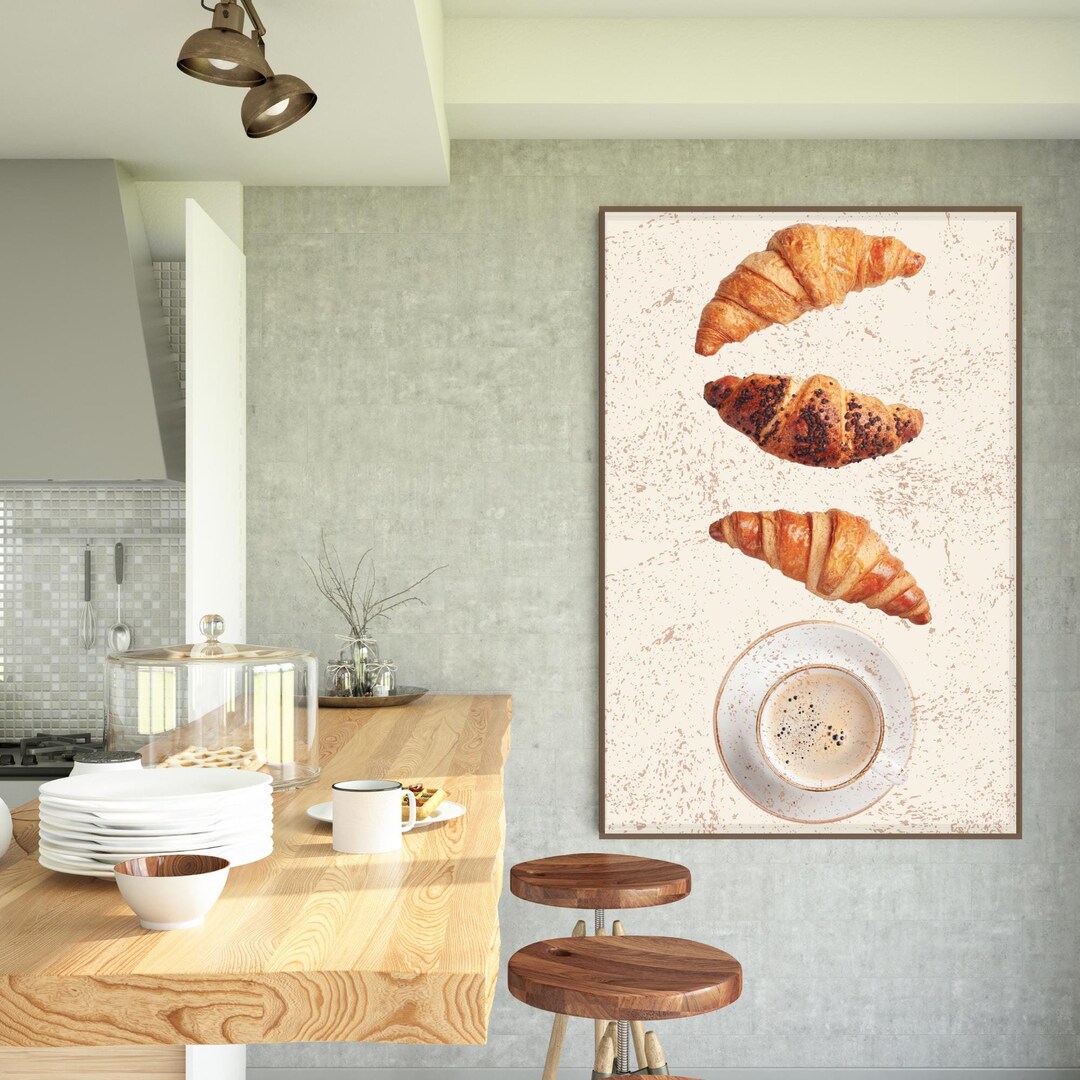 Croissant Printable Wall Art | Instant Download for Home & Café Decor ...