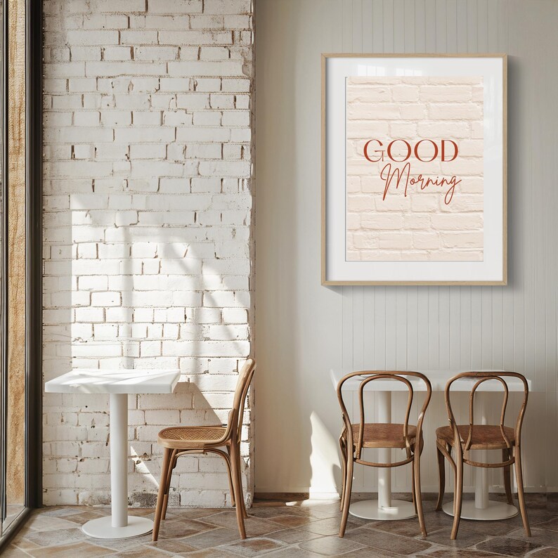 Good Morning Printable - Instant Download Home Decor - Rustic Coffee ...
