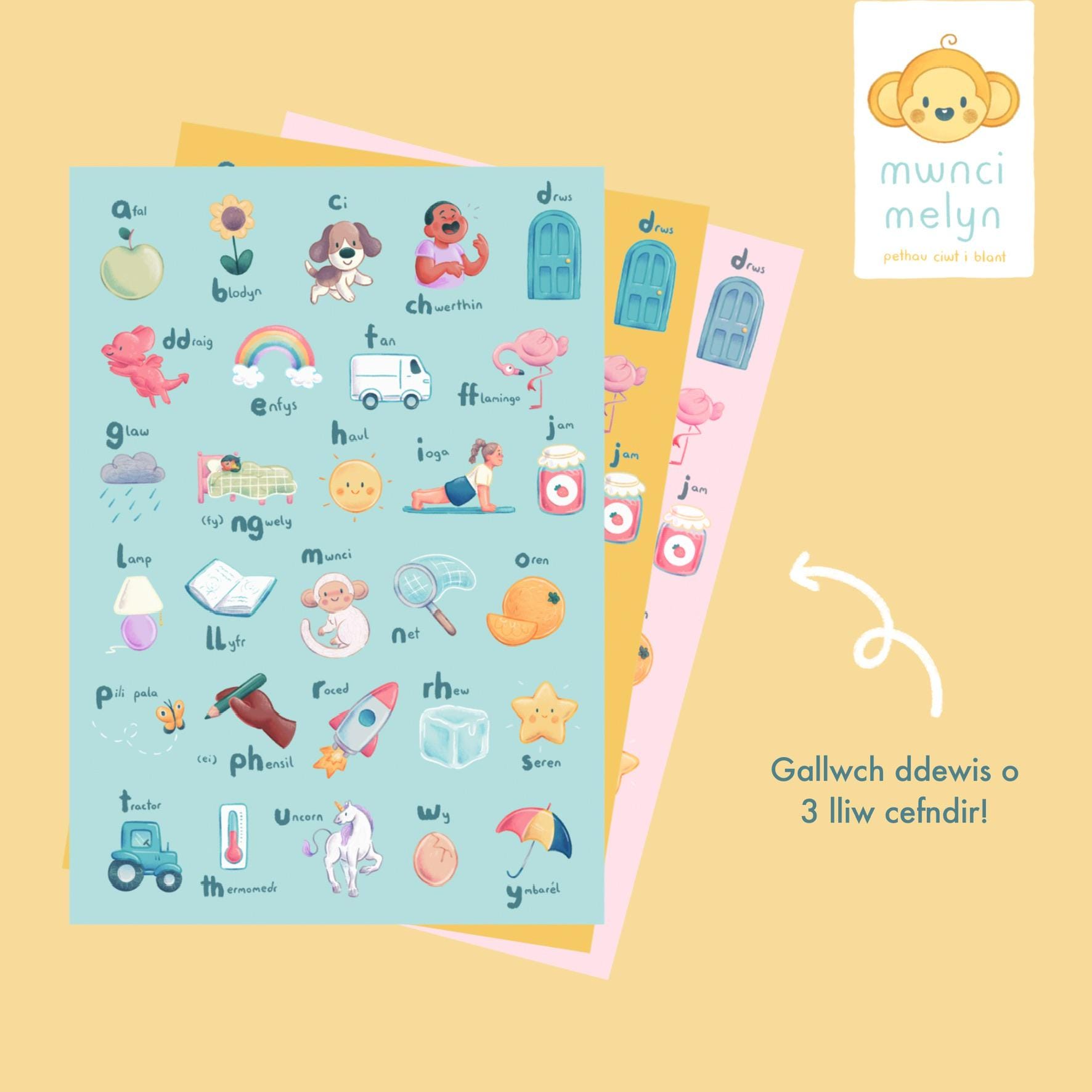 Children's Illustrated Welsh Alphabet. Darluniad Y Wyddor Cymraeg I ...
