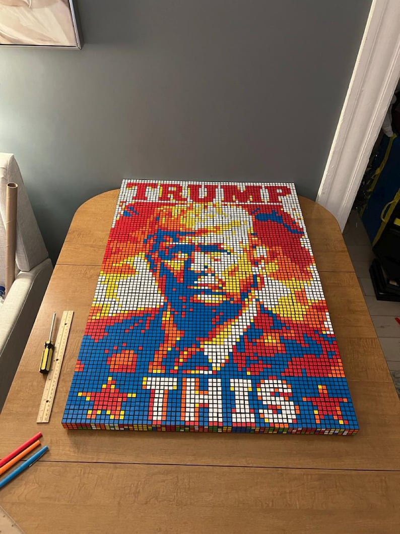 Make Art Great Again -- 'trump This' Hand-crafted Rubik's Cubes Mosaic ...