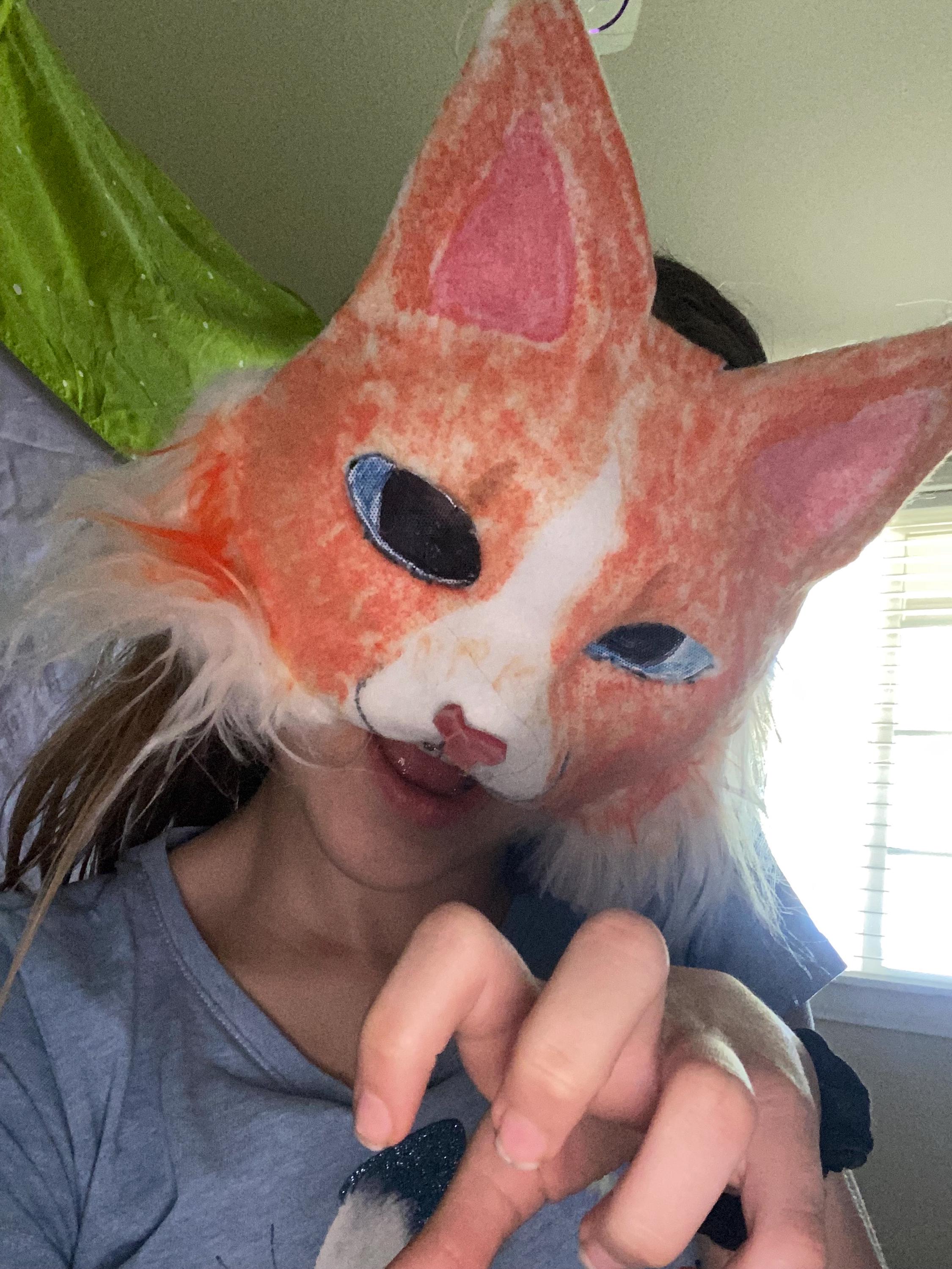 Orange Cat Mask - Etsy