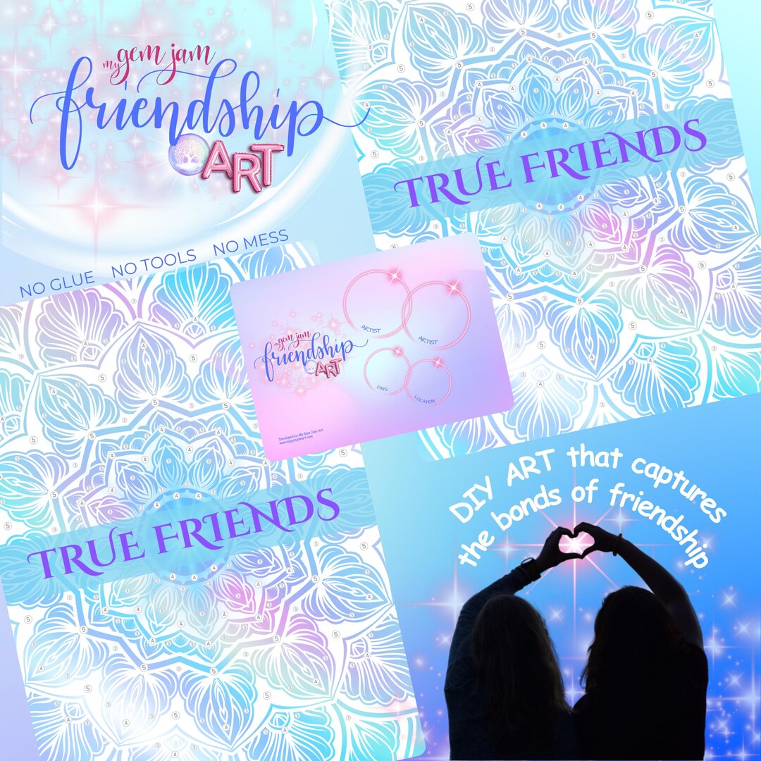 Friendship DIY Art Kit - Mandala Masterpieces Created Together - No ...