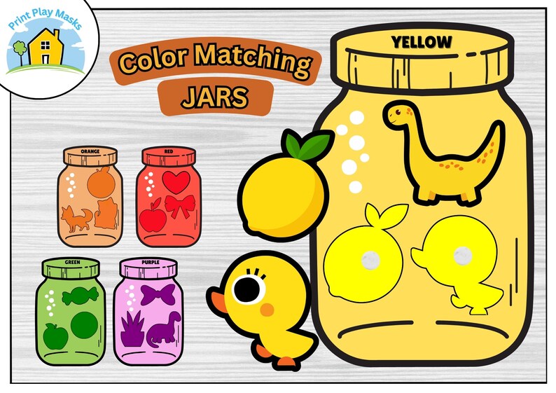 Color Matching Activity for Kids, Toddler Color Printables, Color ...