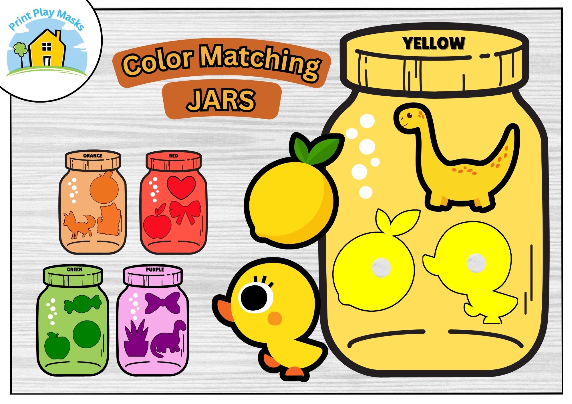 Color Matching Activity for Kids, Toddler Color Printables, Color ...