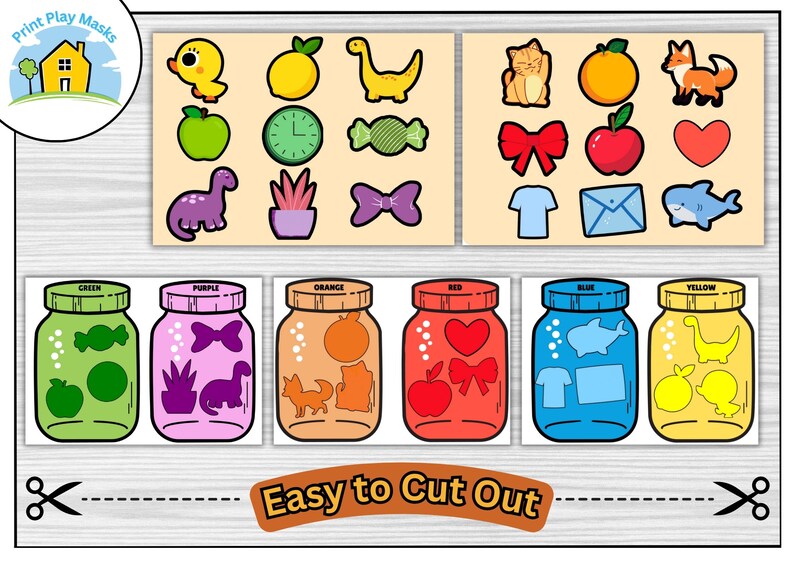 Color Matching Activity for Kids, Toddler Color Printables, Color ...
