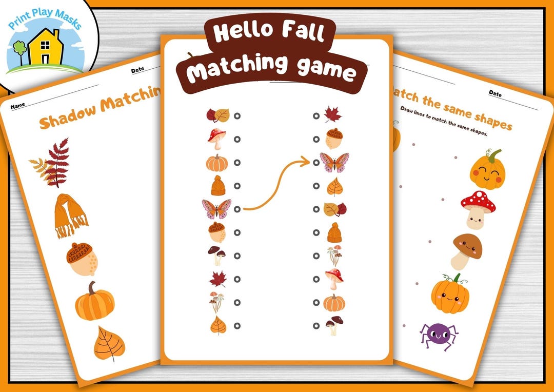Matching Worksheets for Toddlers, Preschool Matching Activity for Kids ...