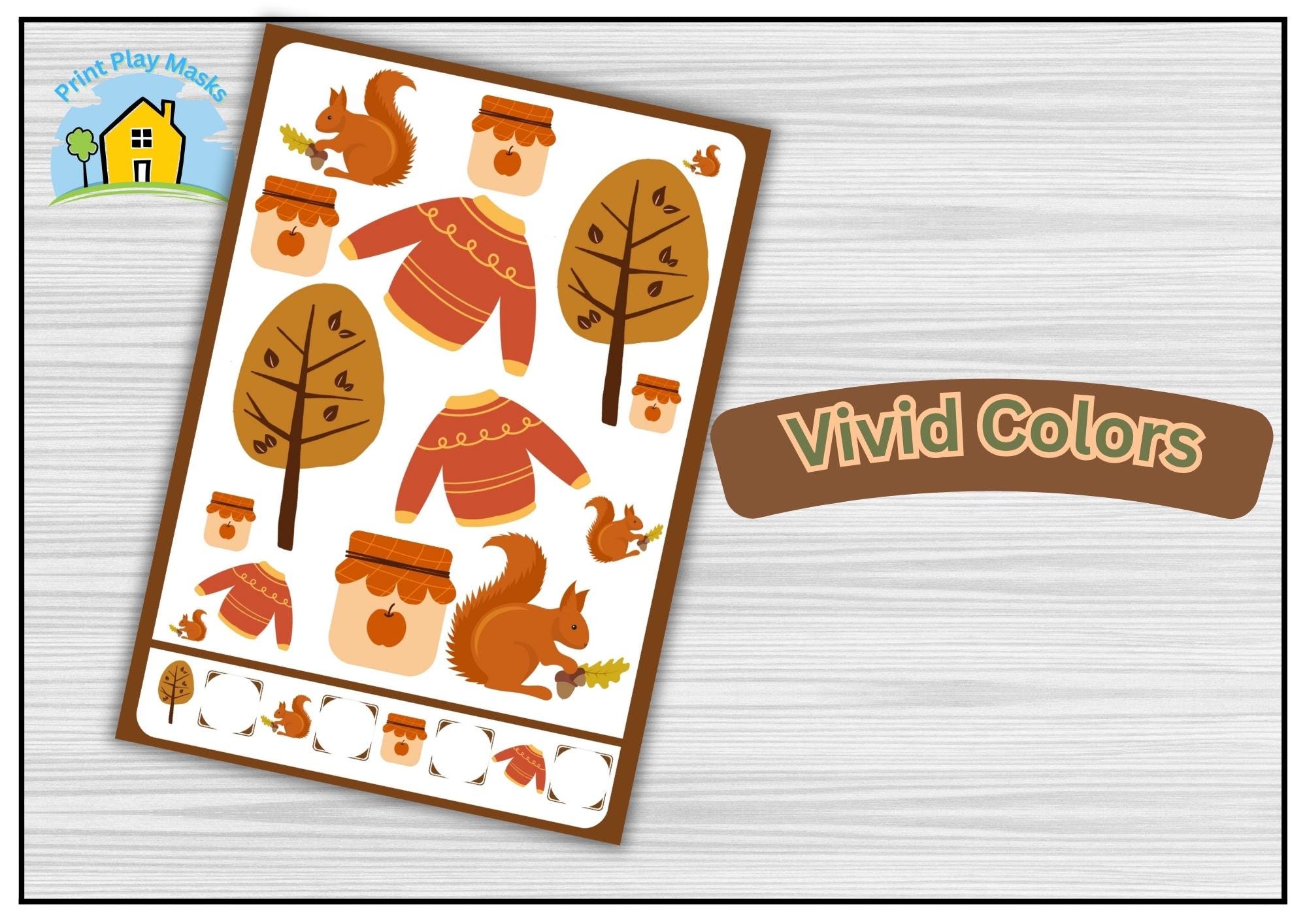 I Spy Fall Theme Preschool Learning, Homeschool Worksheets, Printable ...