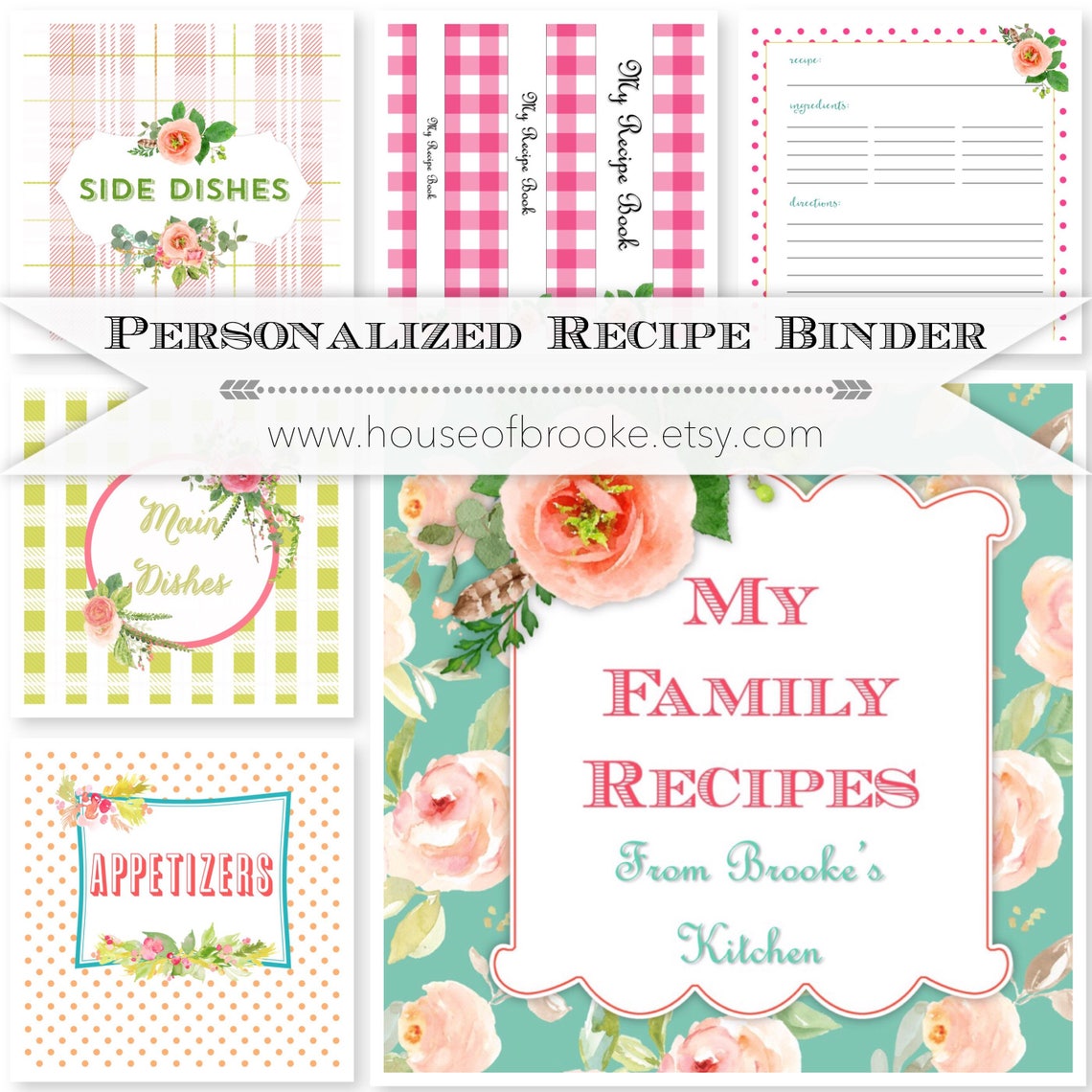 Multi Season Recipe Organizer Custom Recipe Binder Seasonal - Etsy