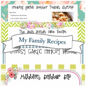 Multi Season Recipe Organizer, Custom Recipe Binder, Seasonal Recipe ...