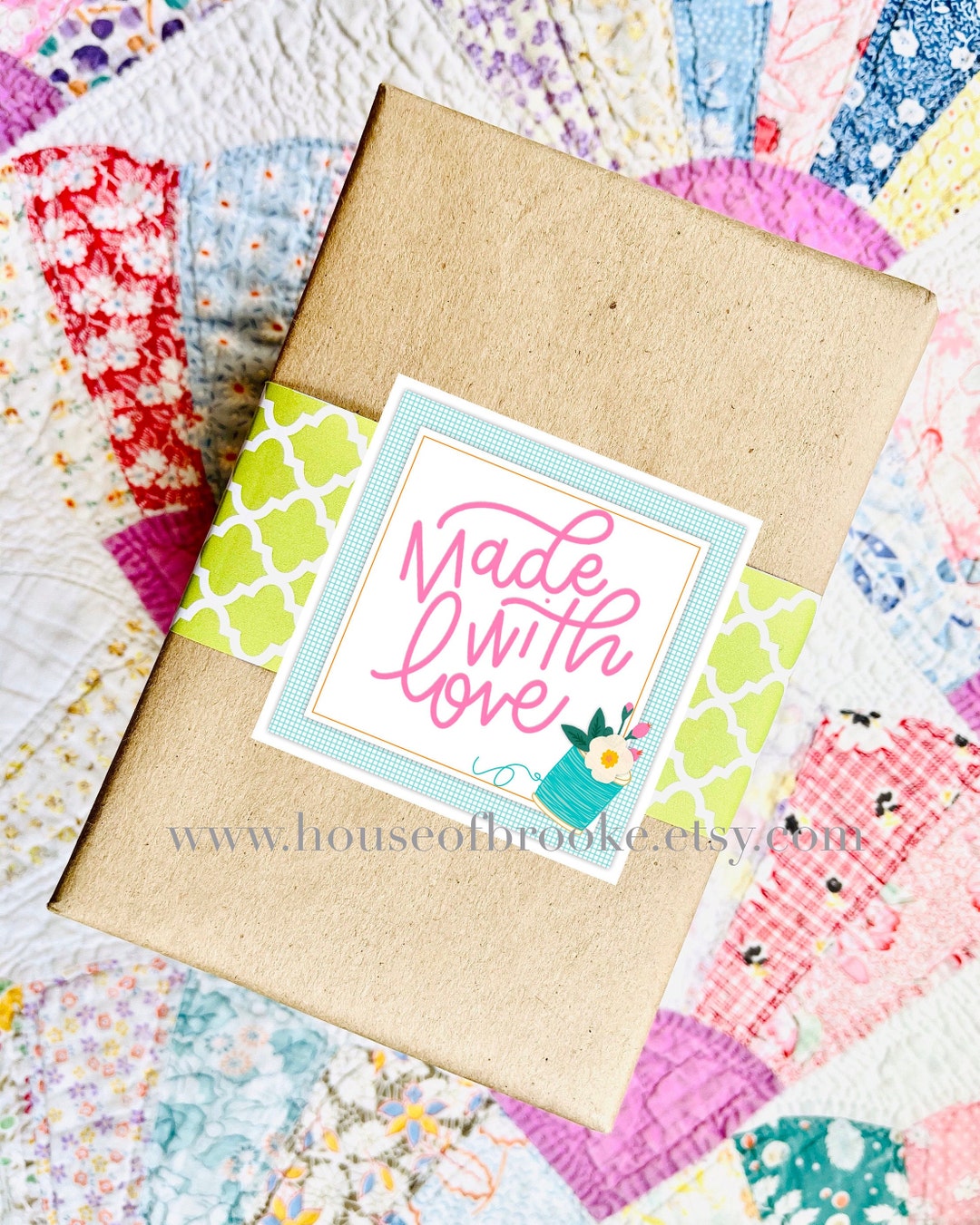 Made With Love Gift Tag, Craft Tag, Sewing Label Tag - Etsy