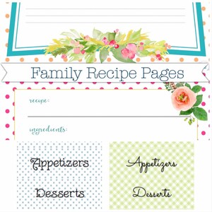 Multi Season Recipe Organizer, Custom Recipe Binder, Seasonal Recipe ...