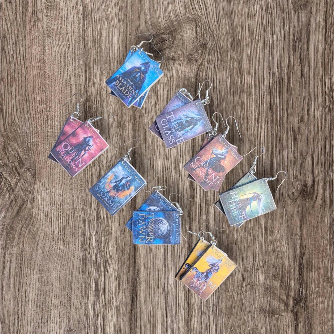 Tog Book Cover Earrings - Etsy