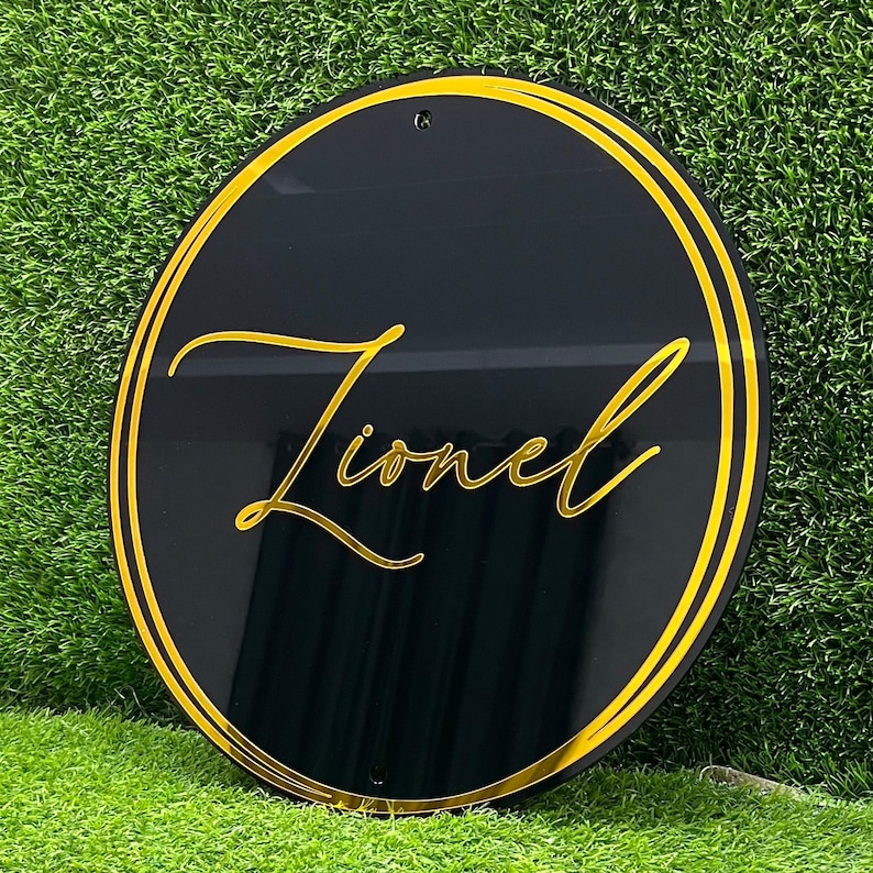 Personalized 3D Round Acrylic Signs for Business, Custom Clear Business ...