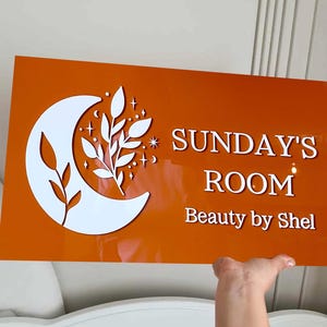3D Rectangular Business Logo Sign | Custom 3D Acrylic Business Sign ...