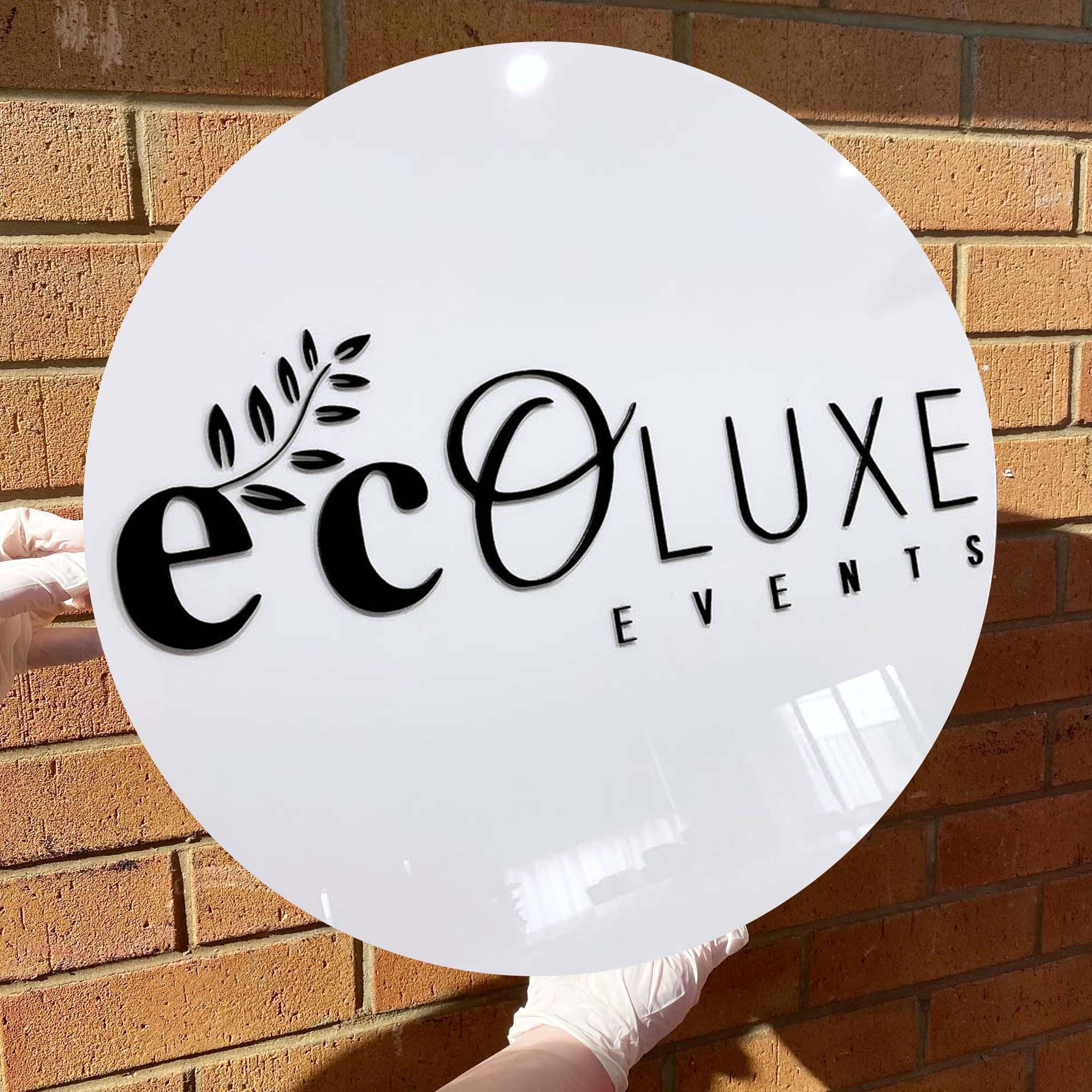 Personalized 3D Round Acrylic Signs for Business, Custom Clear Business ...