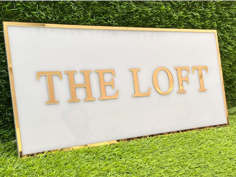 3D Rectangular Business Logo Sign | Custom 3D Acrylic Business Sign ...