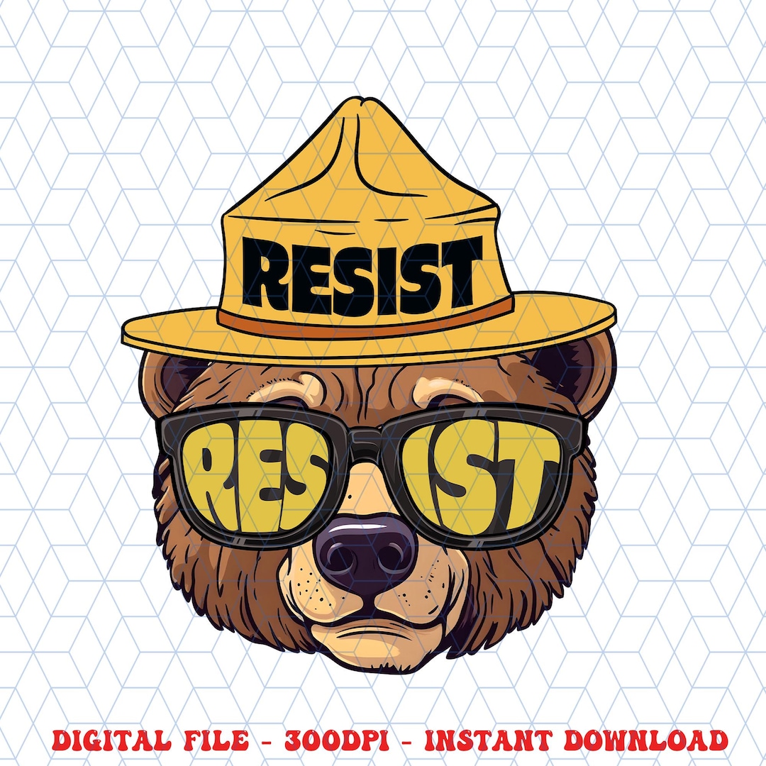 Resist Bear Png, Foxtrot Delta Tango Png, Smokey the Bear Png, Anti ...