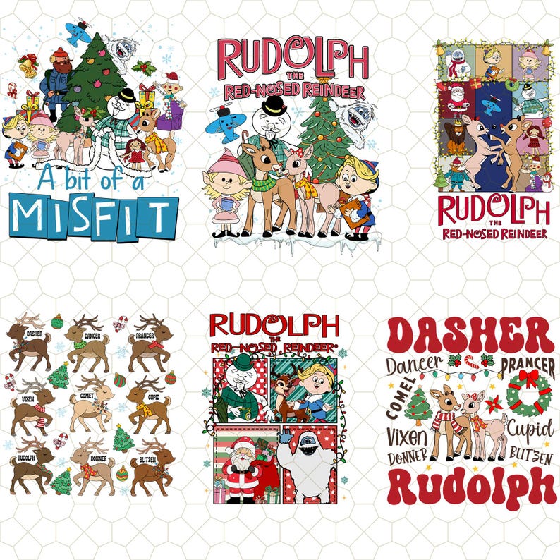 Rudolphs the Red Nosed Reindeer Bundle, Cute Reindeer Christmas Bundle ...