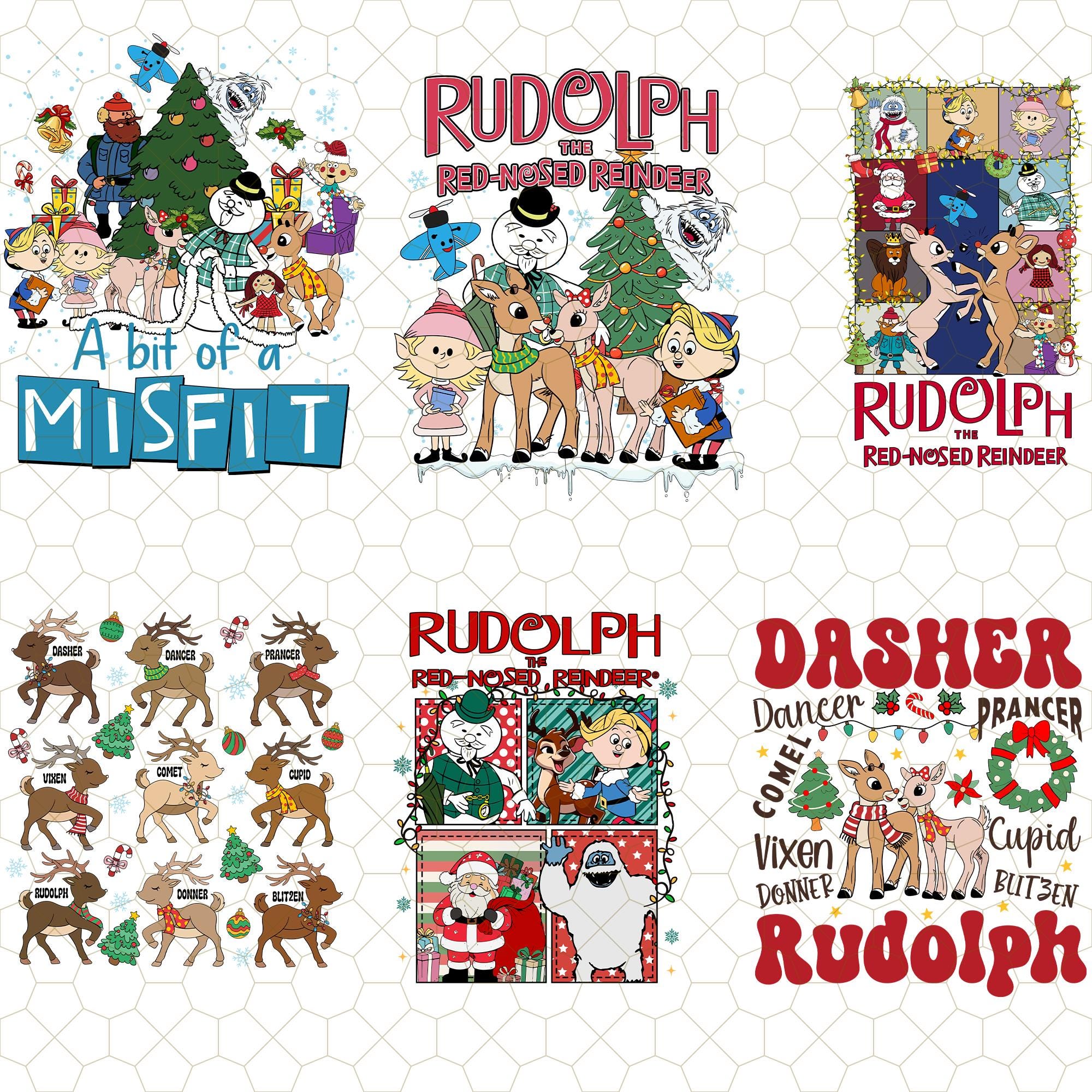 Rudolphs the Red Nosed Reindeer Bundle, Cute Reindeer Christmas Bundle ...