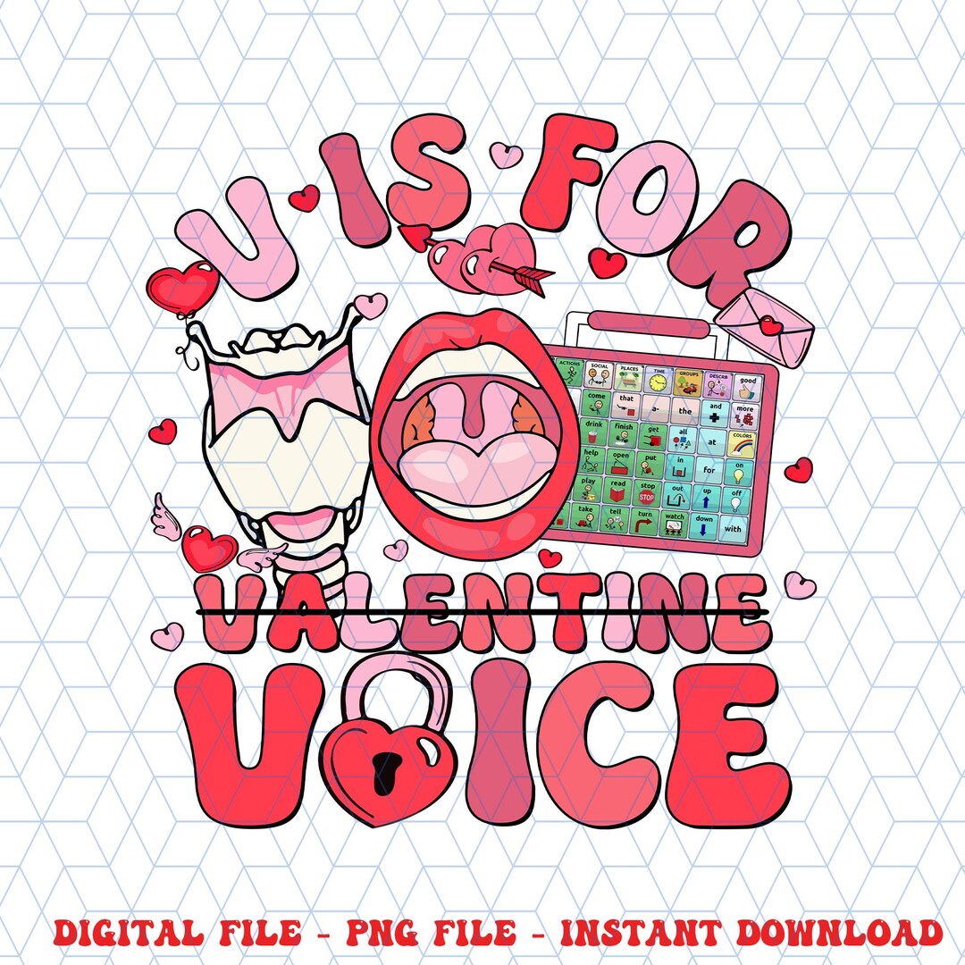 V is for Voice Png, SLP Valentine Png, Speech Pathologist Valentine Png ...