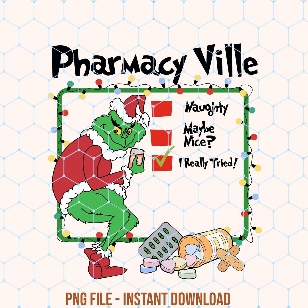 Pharmacy Ville Grinh Christmas Png, Christmas Pharmacy Png, Medical ...