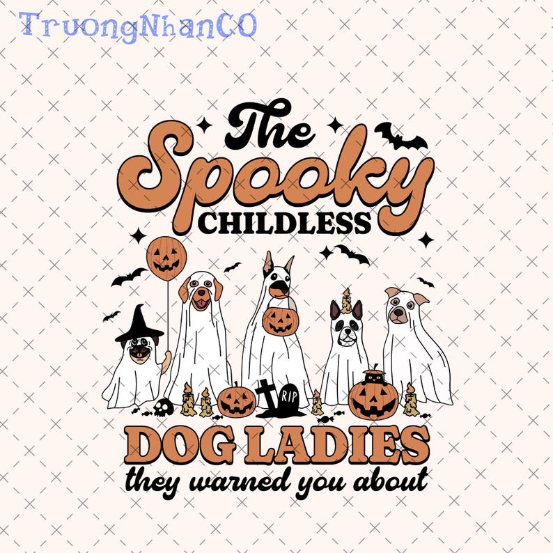 The Spooky Childless Dog Ladies Png, Spooky Dog Mom Vote for Harris Png ...
