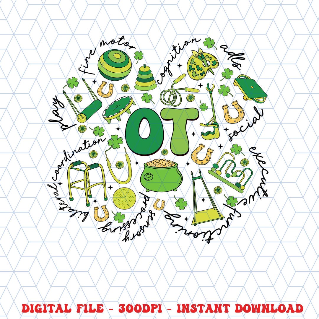 Occupational Therapy St. Patrick's Day Png, Occupational Therapist Png ...