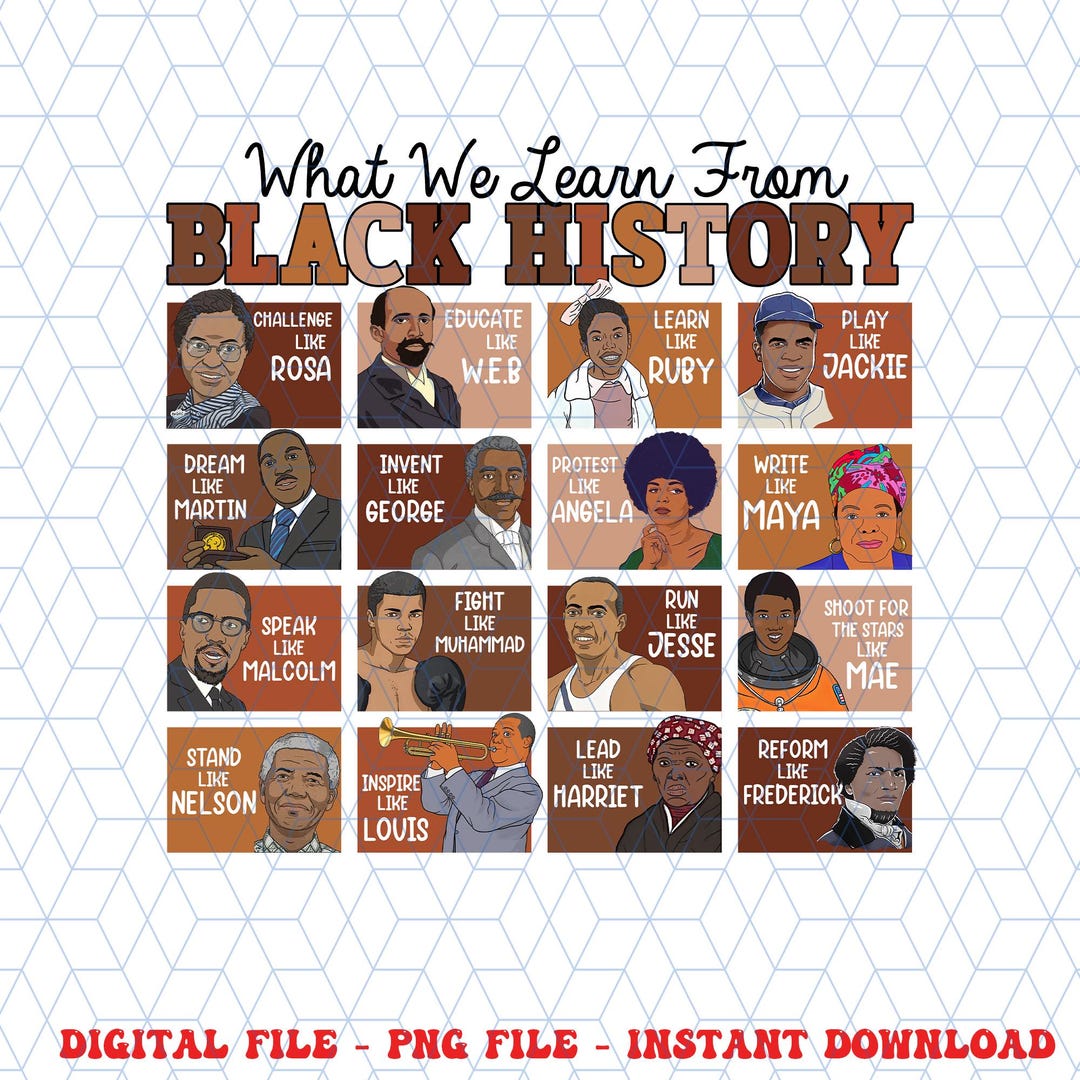 What We Learn From Black History Png, Black Lives Matter Png, Afro ...