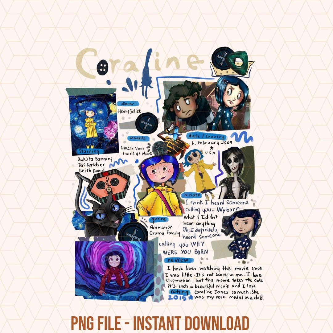 Halloween Coraline Movie Png, Caroline Cartoon Png, Coraline Doll Png ...